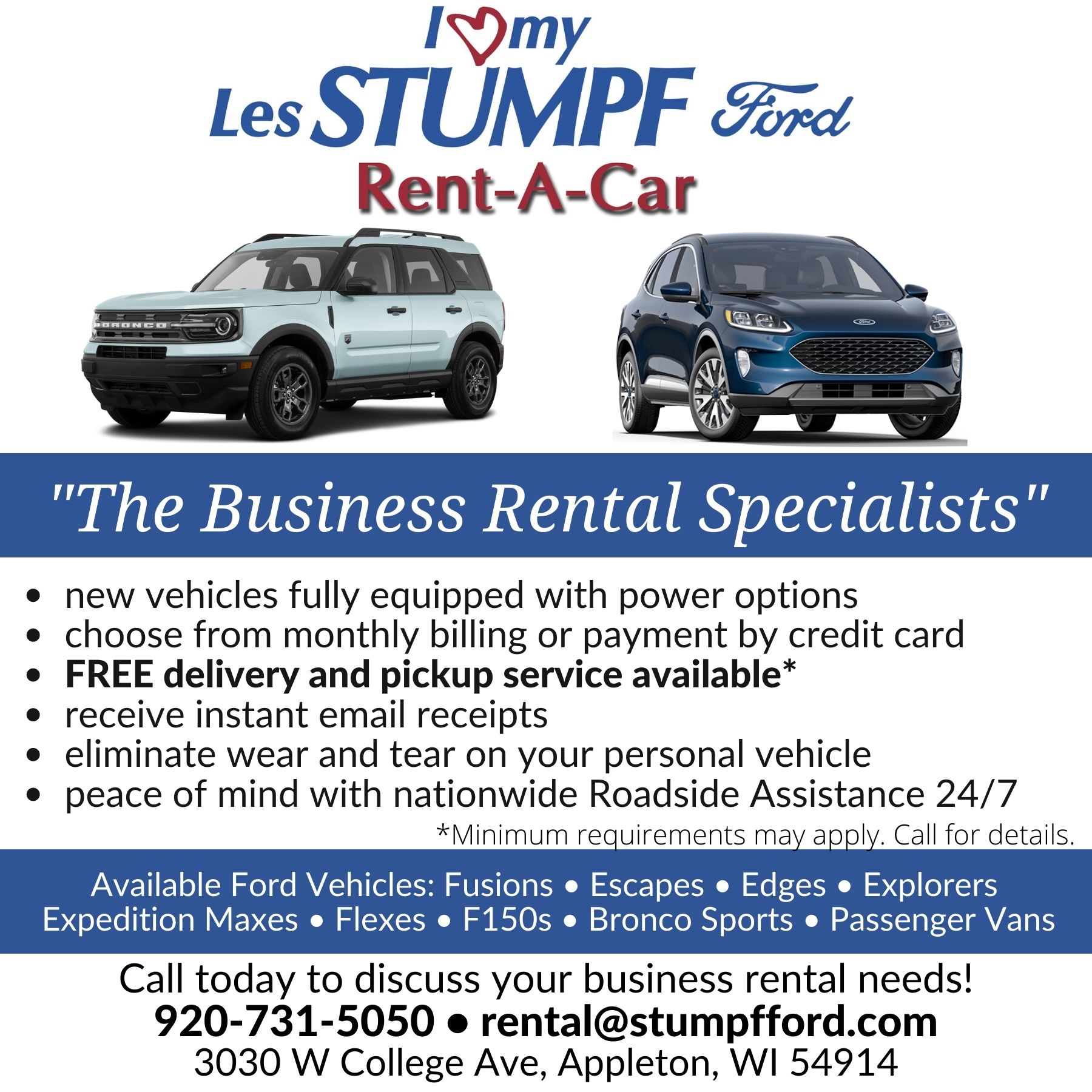 Ford Rental Cars near Me | Rent a Car or Truck in Appleton, WI